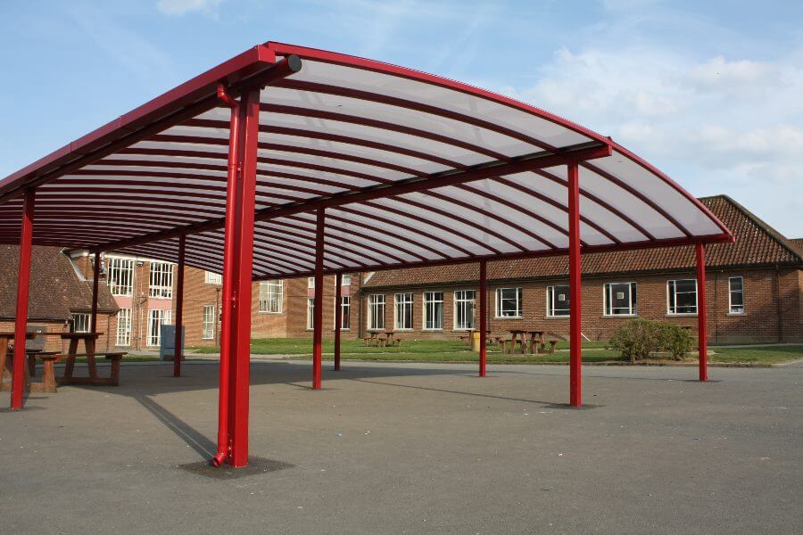 Motiva Duo™ | Curved Roof Canopy for Schools | A&S Landscape