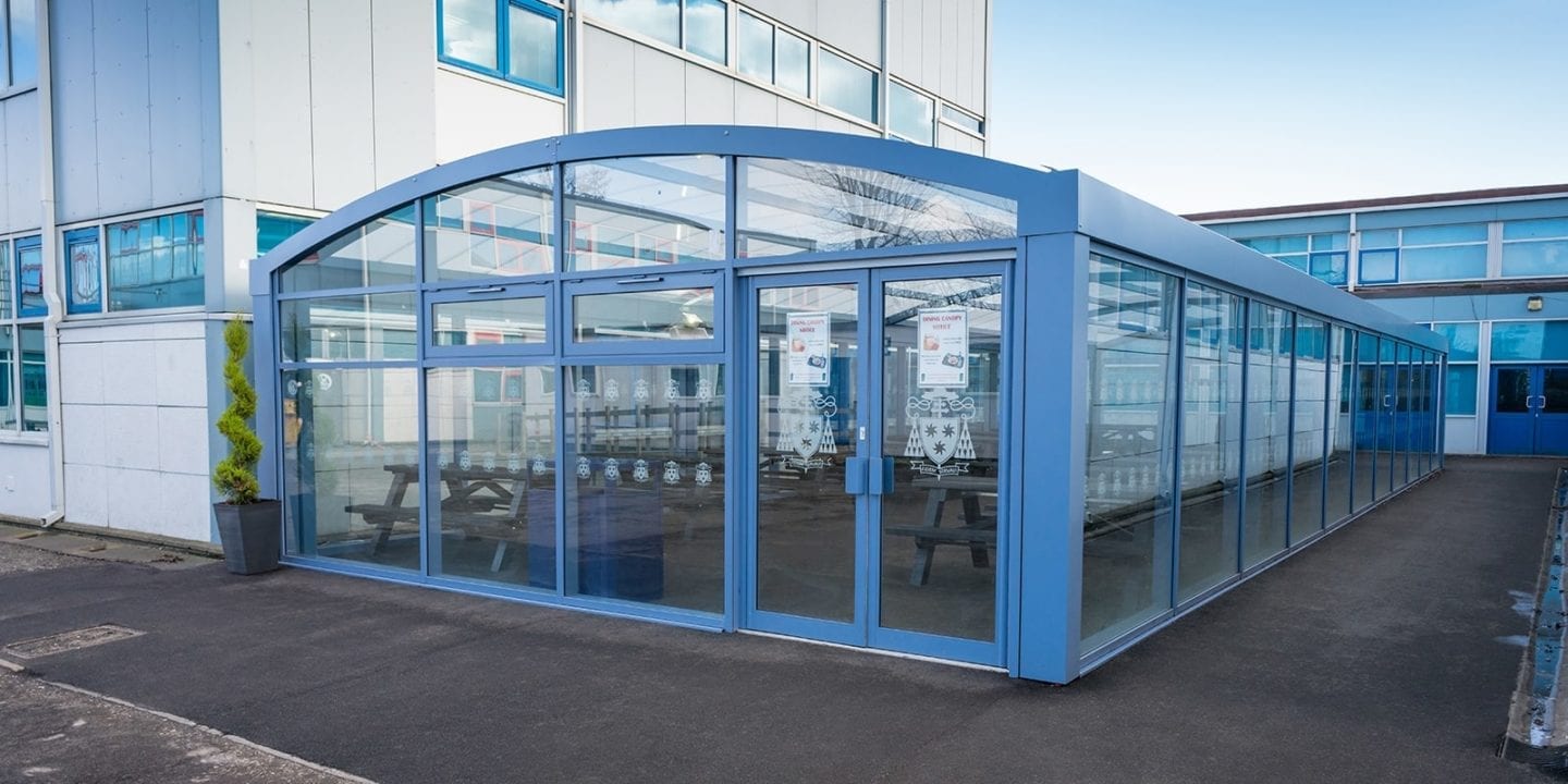 Dining Area Canopies | Outdoor Dining Areas for Schools | A&S Landscape