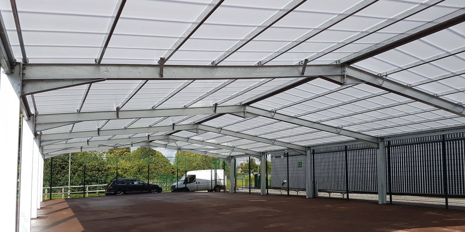 Covered MUGAs | Sports Canopies for Schools | A&S Landscape