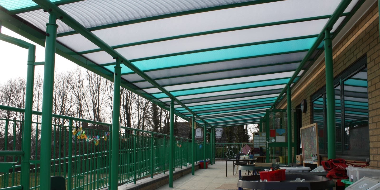 Multicoloured Polycarbonate | Coloured Roof Canopies | A&S Landscape