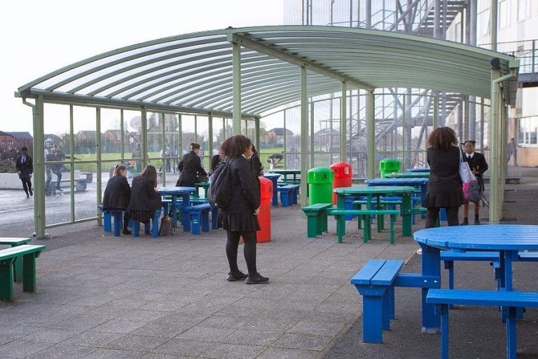 Dining Area Canopies | Outdoor Dining Areas for Schools | A&S Landscape