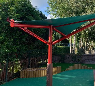 Colourful Fabric Canopy at Canonbie Primary School in Scotland | A&S ...