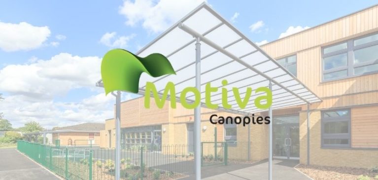 Straight Roof Canopy at Stopsley High School in Luton | A&S Landscape