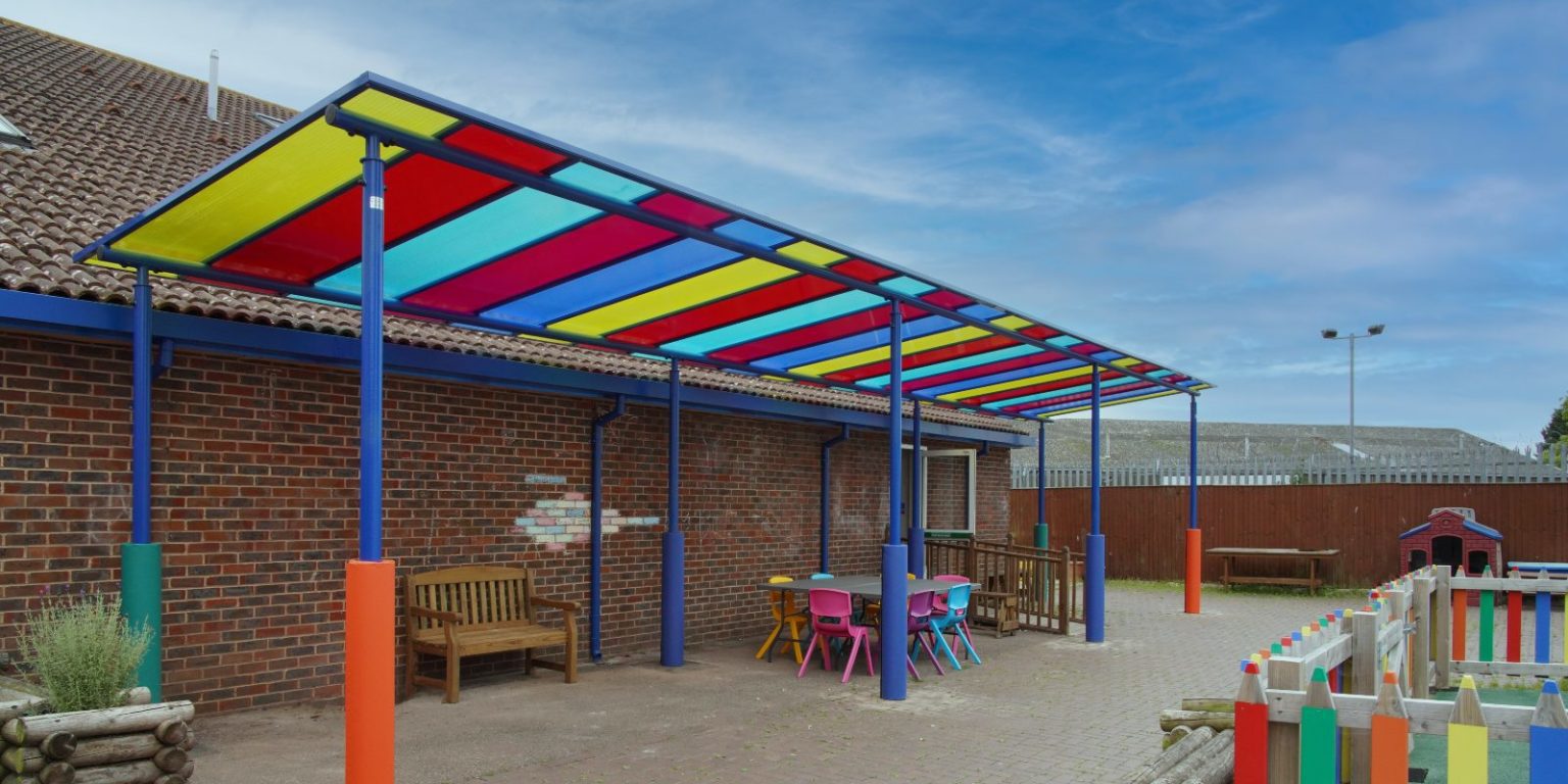 Multicoloured Polycarbonate | Coloured Roof Canopies | A&S Landscape
