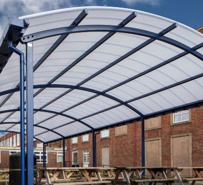 Outdoor Canopy at Elfed High School in Buckley | A&S Landscape A&S ...