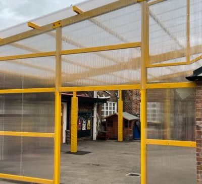 Enclosed Shelter at Fryent Primary School in London | A&S Landscape