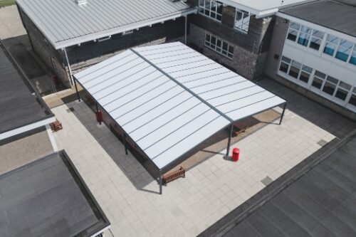 Impressive Playground Shelter installed at Carnforth High School | A&S ...