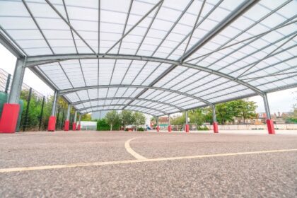 Sports Canopy Installed at The Mawney Foundation School | A&S Landscape ...