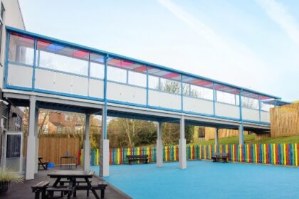 First Floor Walkway Canopy Installed at Highfurlong School | A&S Landscape